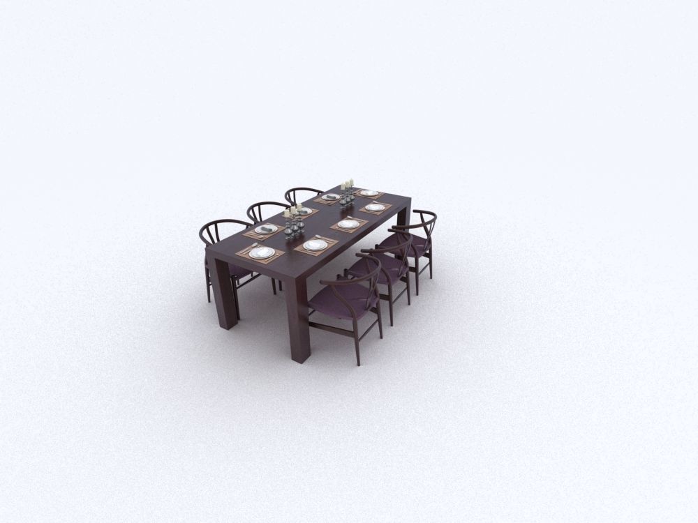 A set of dining tables 3D model | CGTrader