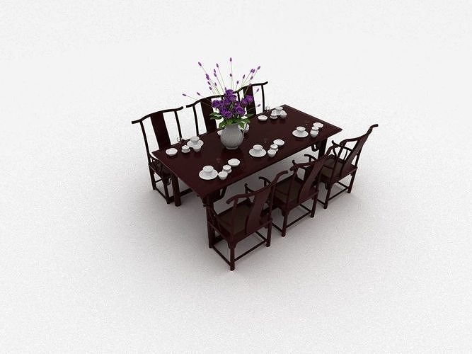 table chinese dining 3D model | CGTrader