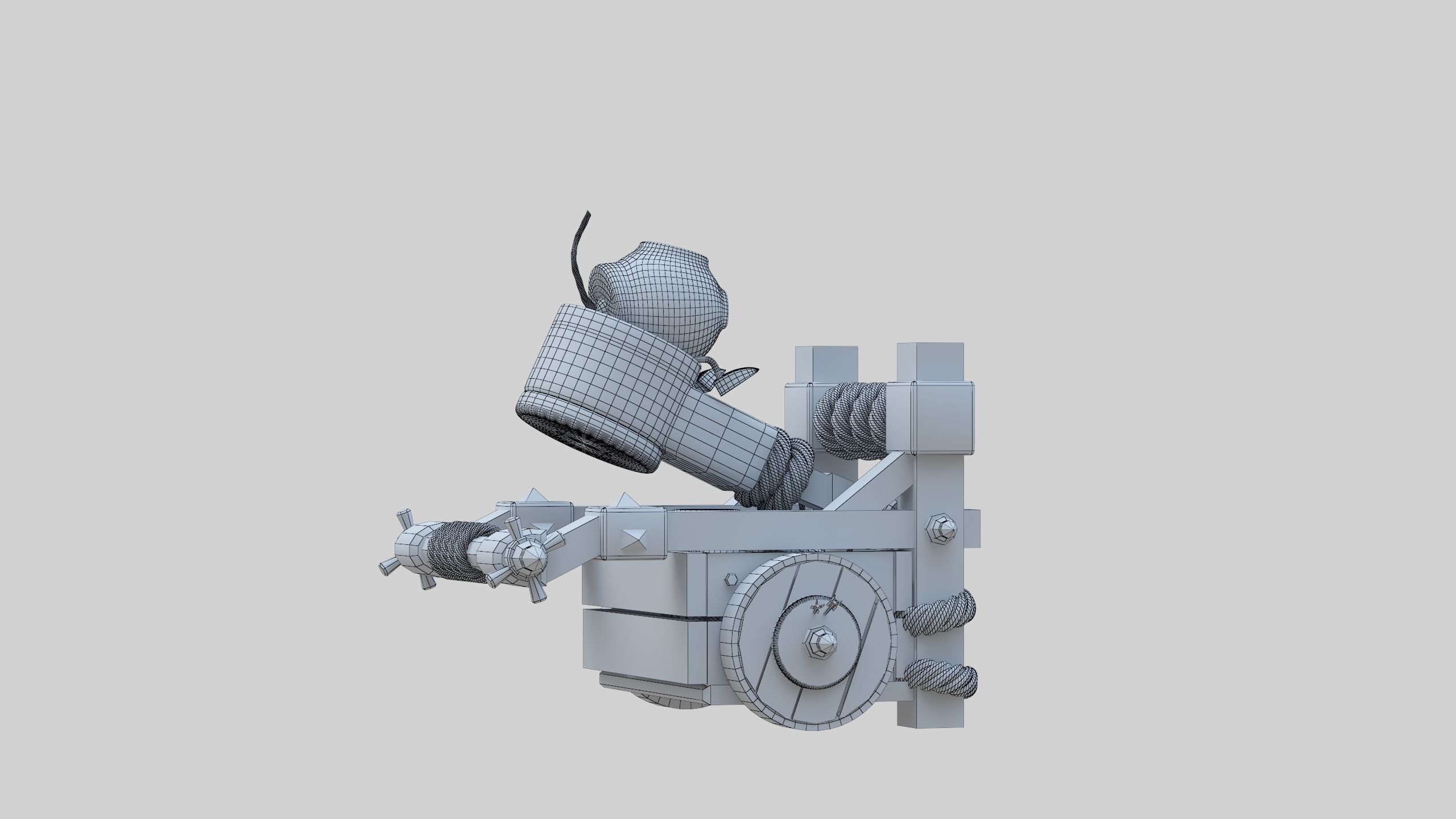 Cartoon Catapult 3D model | CGTrader