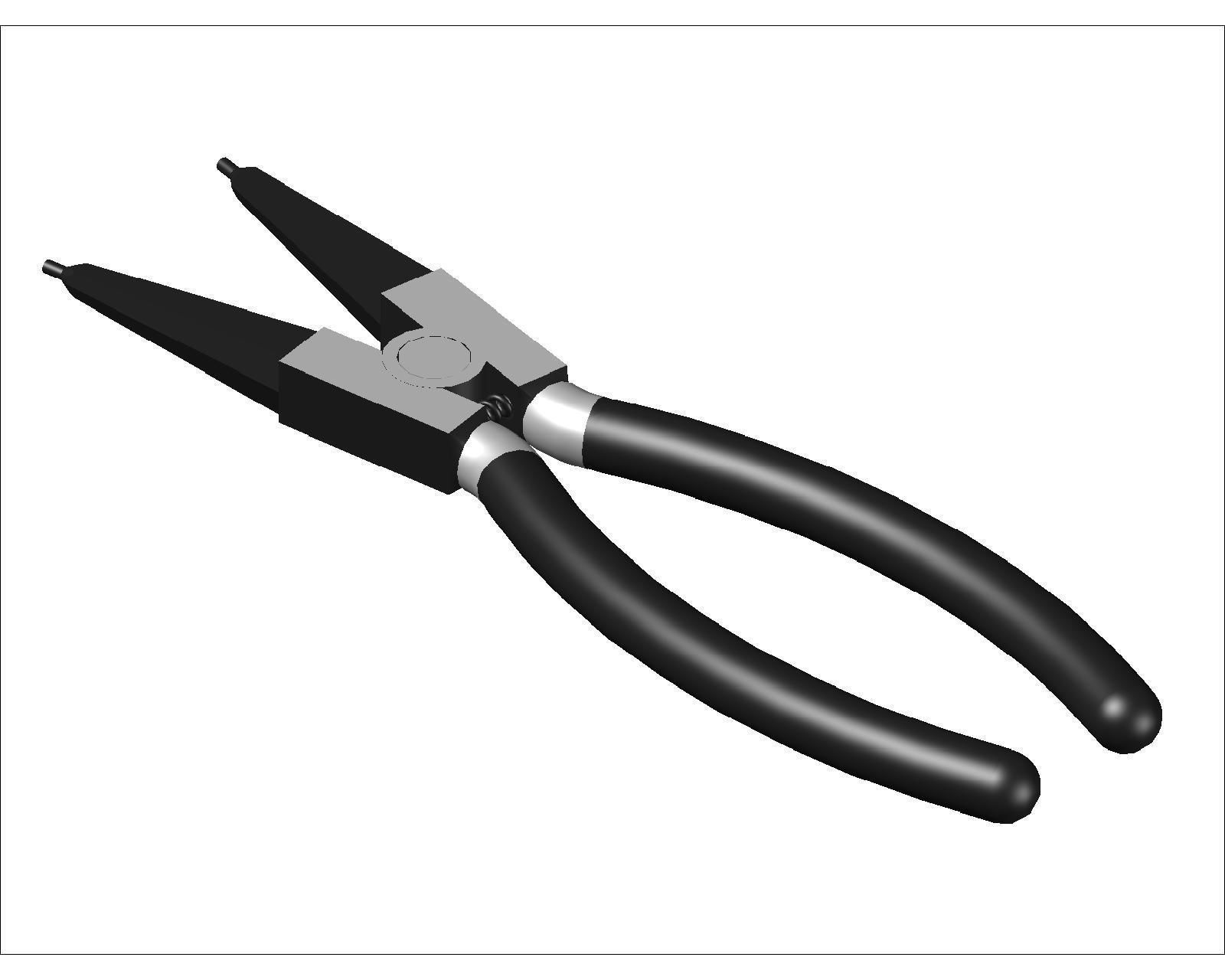 Retaining ring pliers 3D model | CGTrader