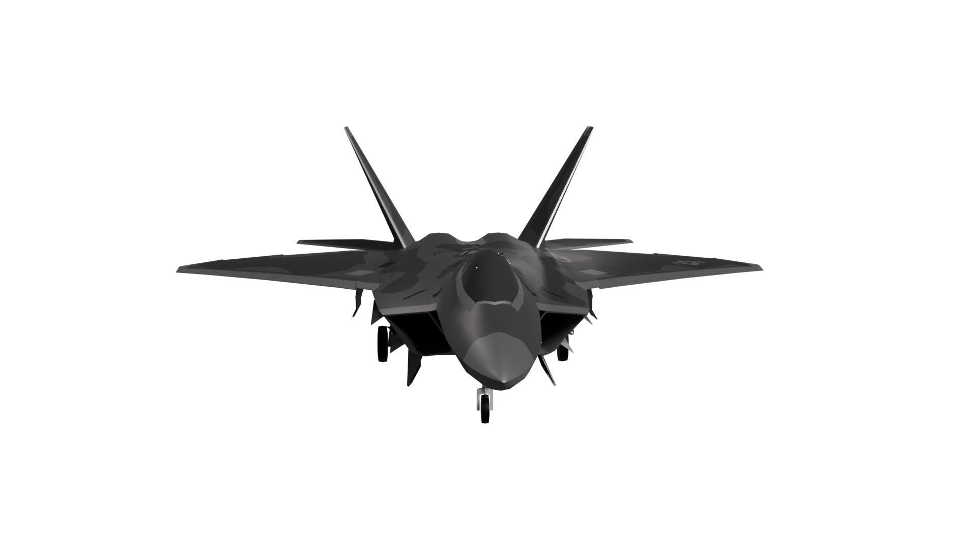 3D model USA FF-22A Raptor Stealth Fighter Jet VR / AR / low-poly ...