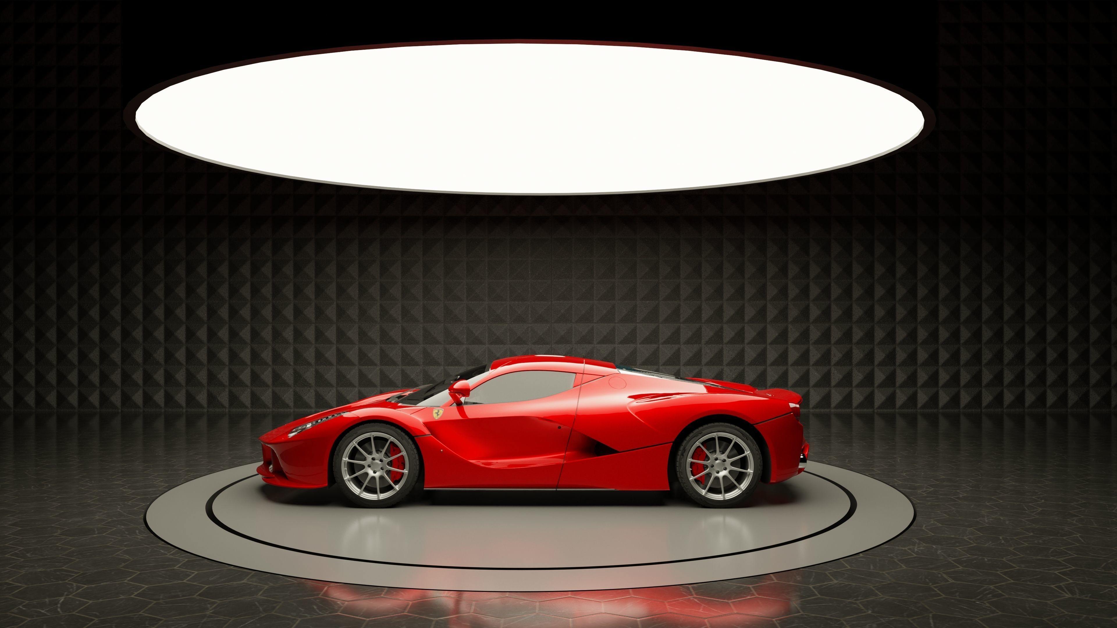 3D model Car Exposition - Showroom Render Scene VR / AR / low-poly ...