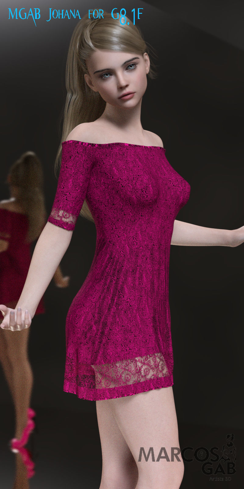 MGAB Johana for Genesis 81 Female 3D model animated rigged | CGTrader