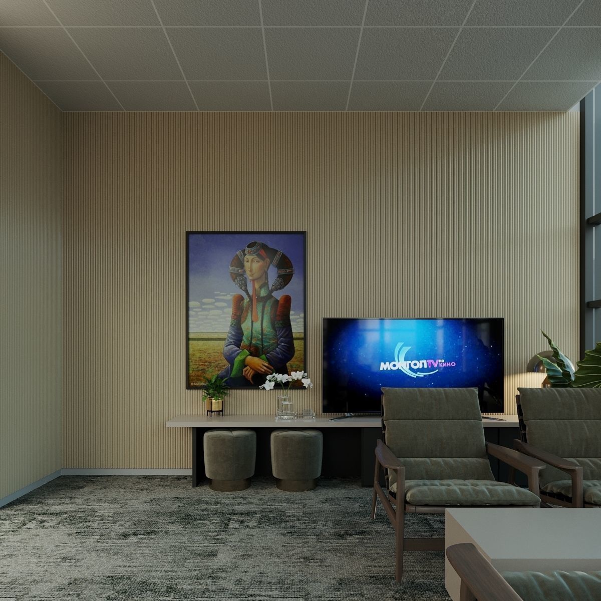 Minimalist CEO Office Room 3D Model Interior Scene 3D model | CGTrader
