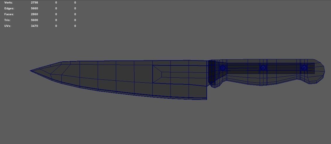 Model of Kitchen knife 3D model | CGTrader
