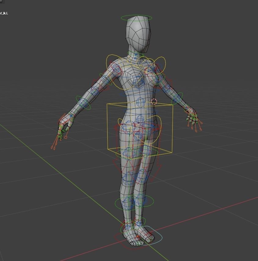 Base Woman Rig free VR / AR / low-poly 3D model animated rigged | CGTrader