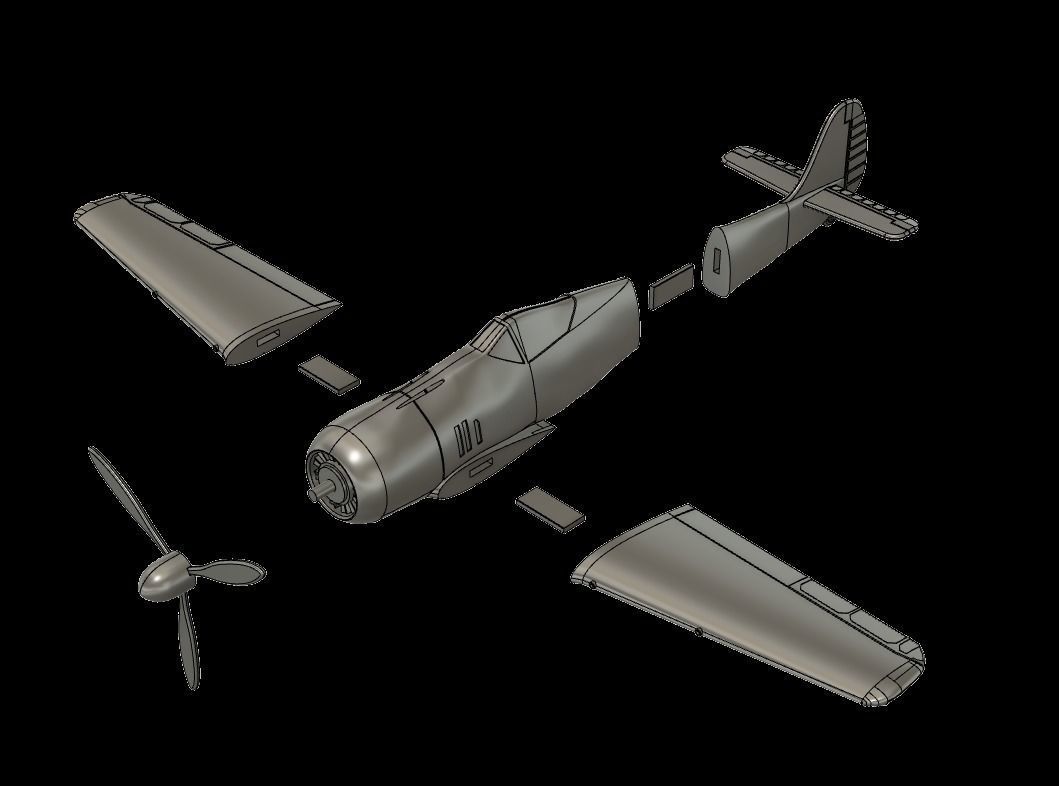 FOCKE WULF FW-190 A4- STL files - 3D printing 3D model 3D printable ...