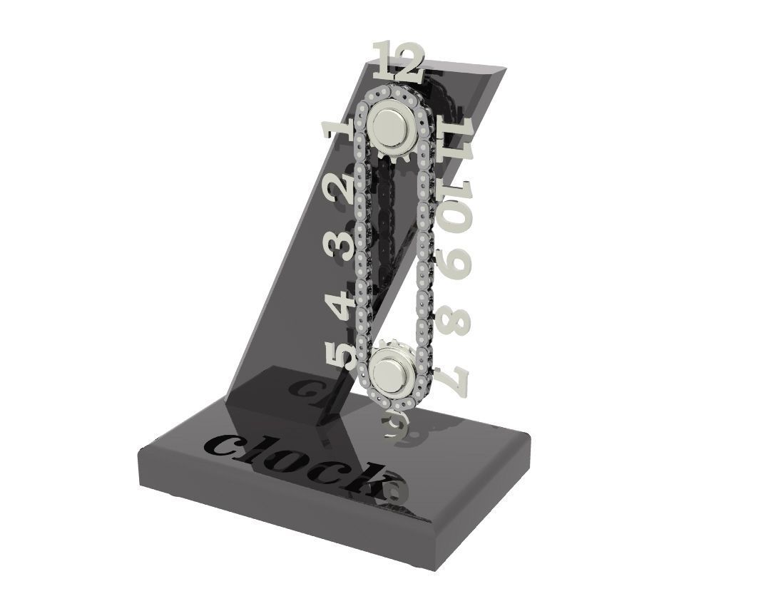 Chain Clock 3D model 3D printable | CGTrader