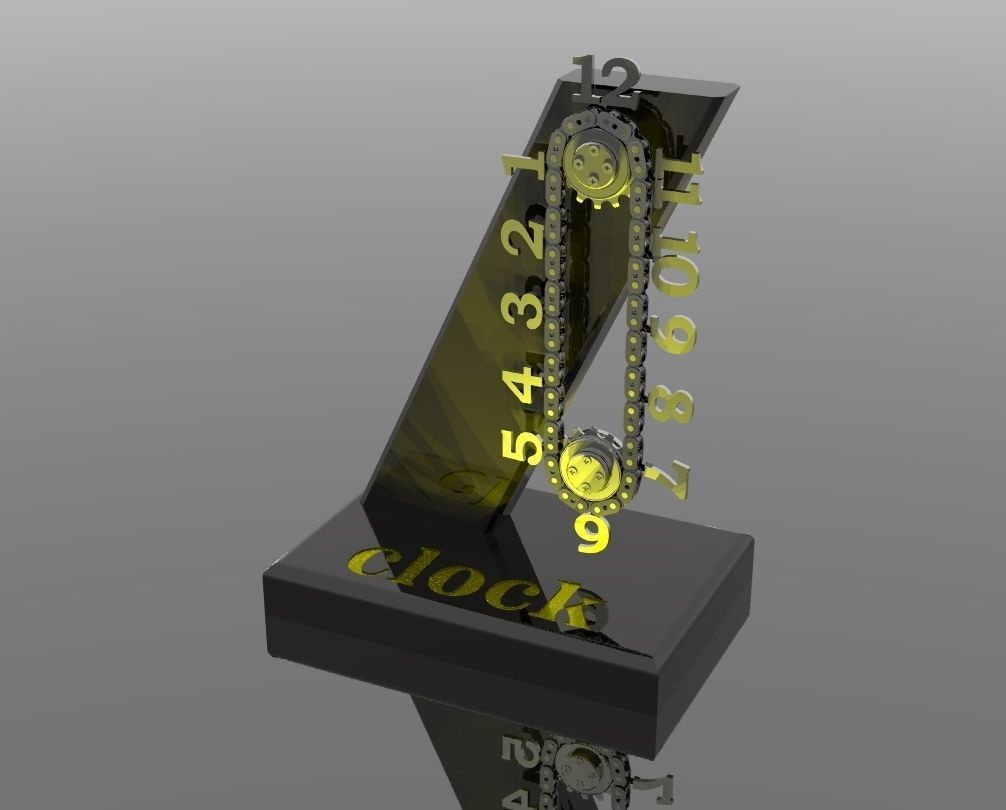 Chain Clock 3D model 3D printable | CGTrader