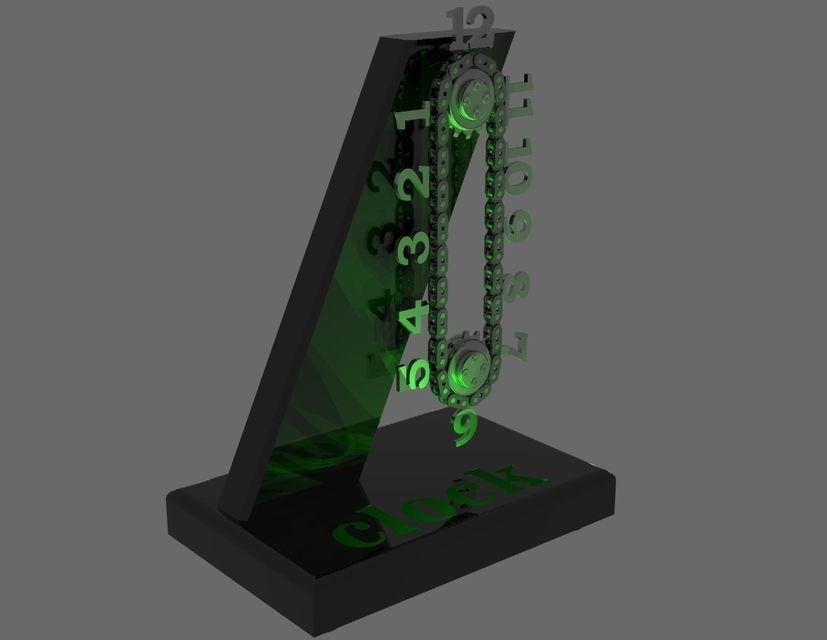 Chain Clock 3D model 3D printable | CGTrader