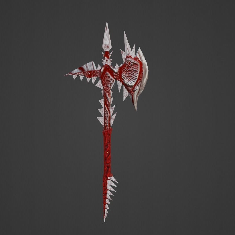 3D model Stylized lizard axe weapon PBR low-poly Game ready VR / AR ...