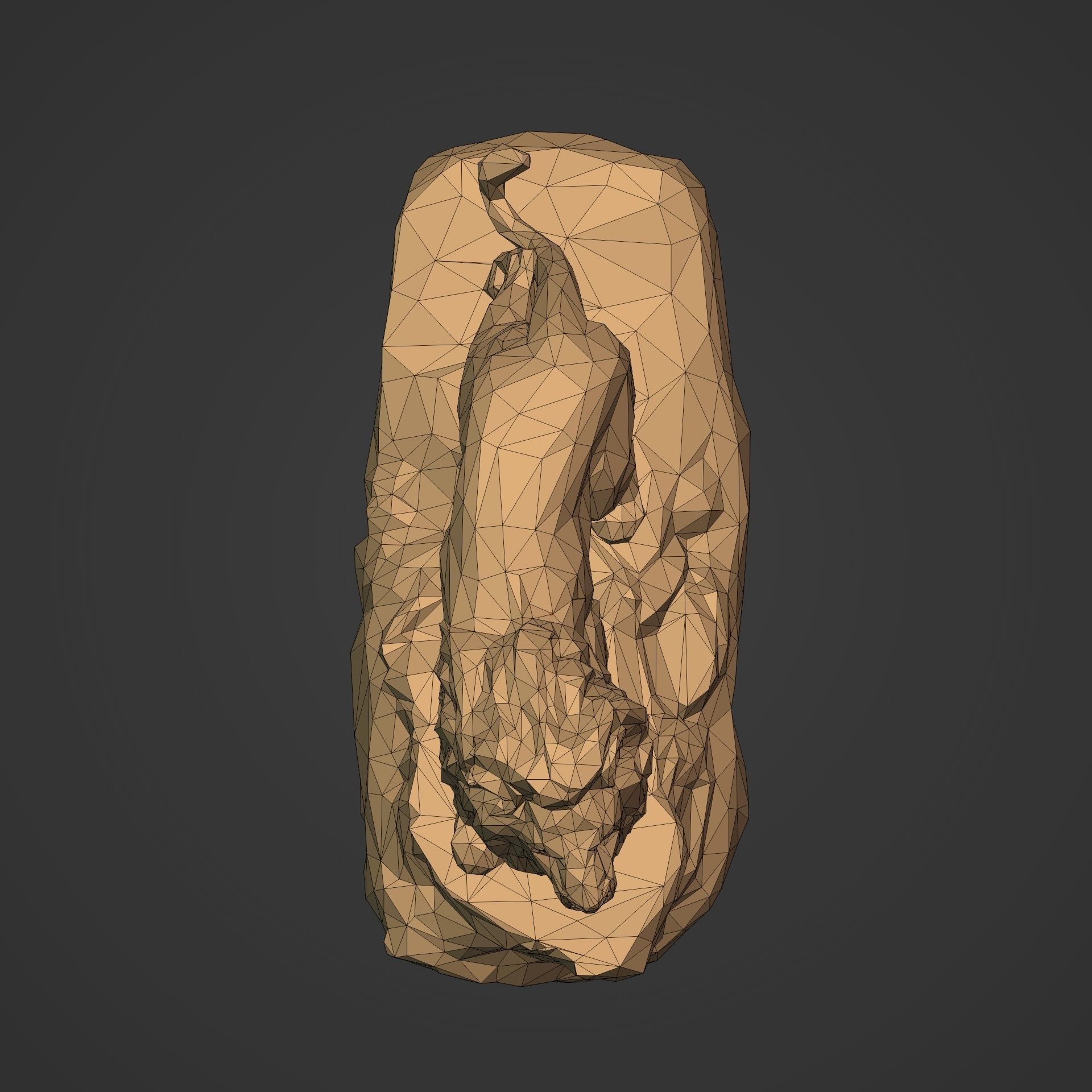 3D Printable Model Polygonal Lion Statue 3D model 3D printable | CGTrader