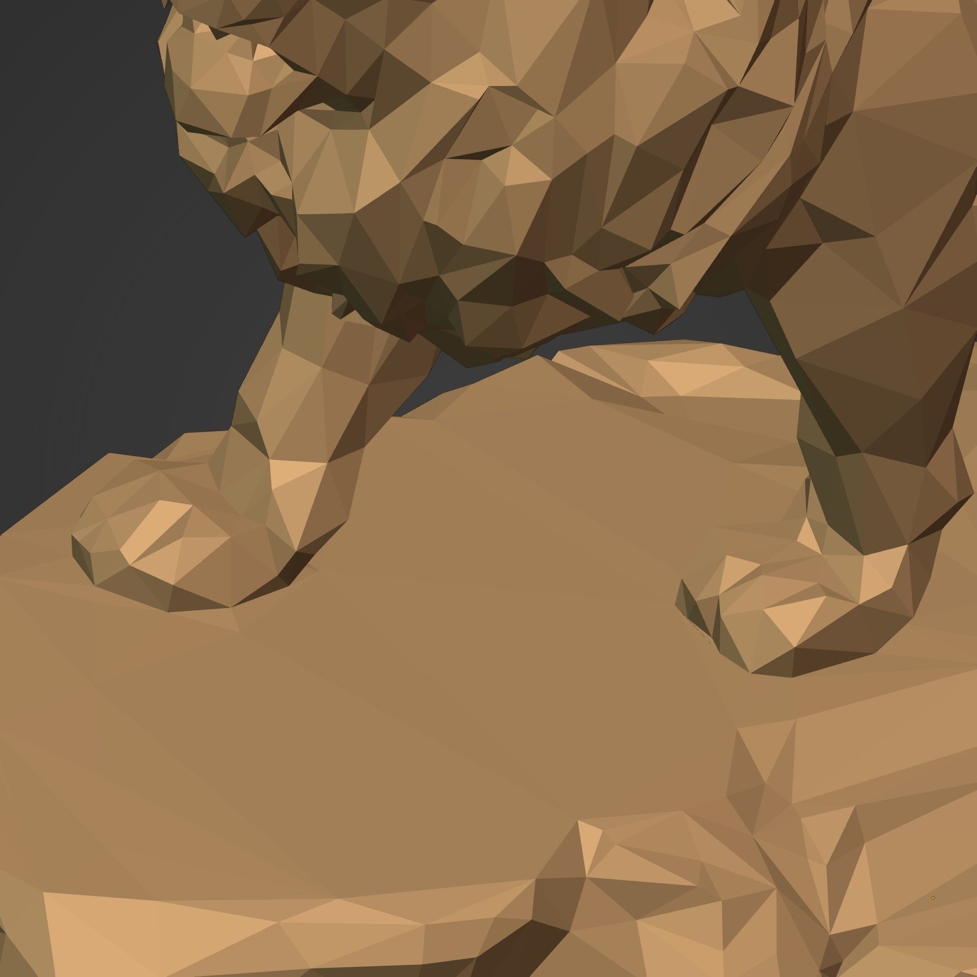 3D Printable Model Polygonal Lion Statue 3D model 3D printable | CGTrader