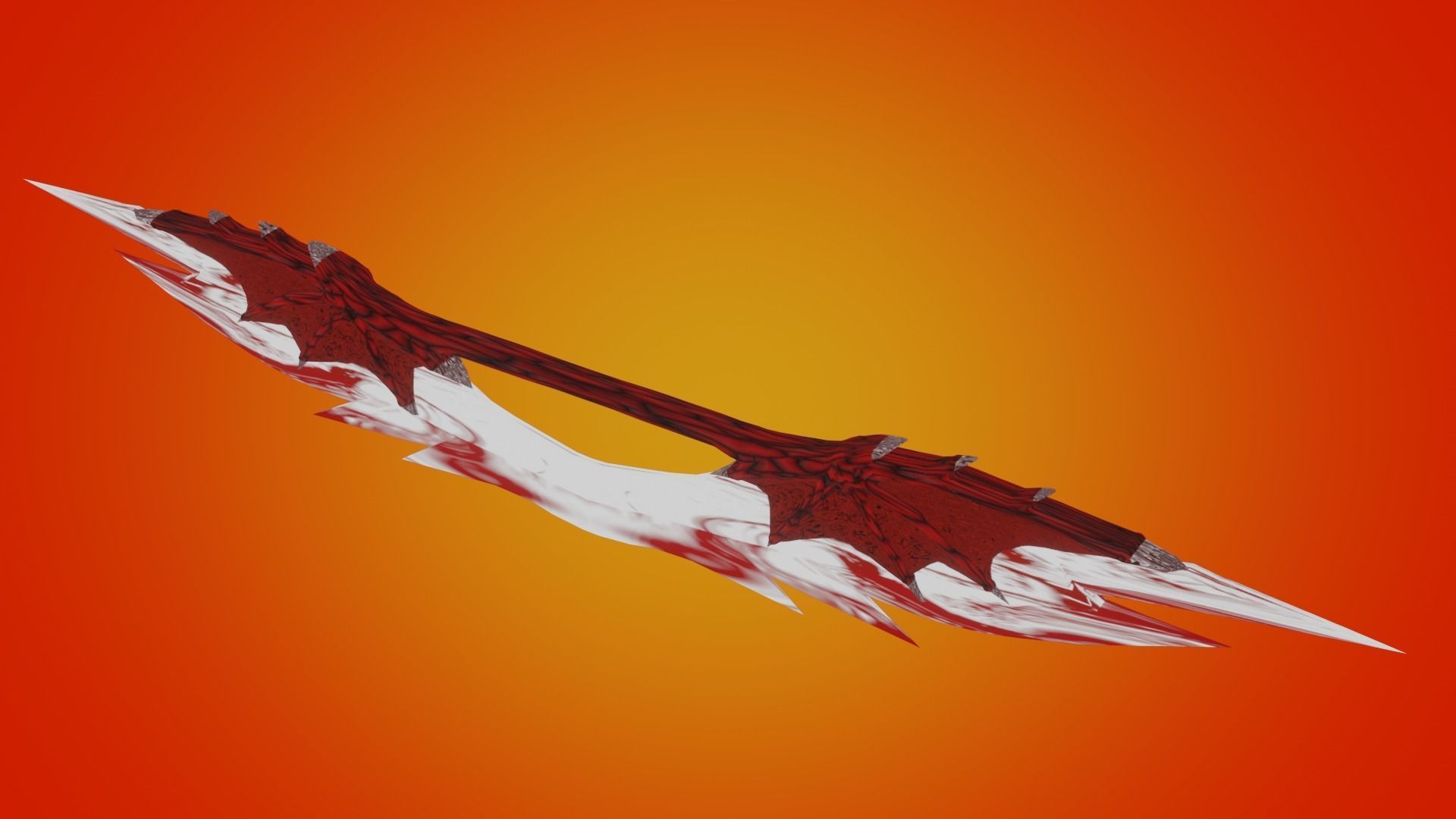 3D model Dragon blade weapon PBR low-poly game ready VR / AR / low-poly ...