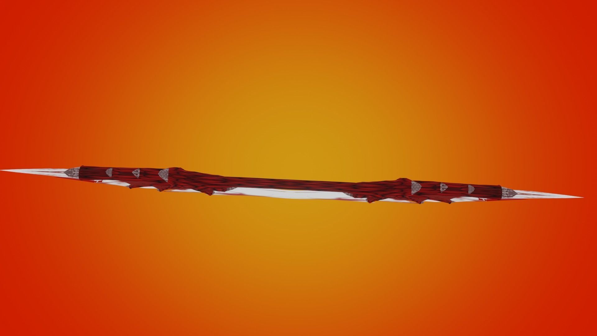 3D model Dragon blade weapon PBR low-poly game ready VR / AR / low-poly ...