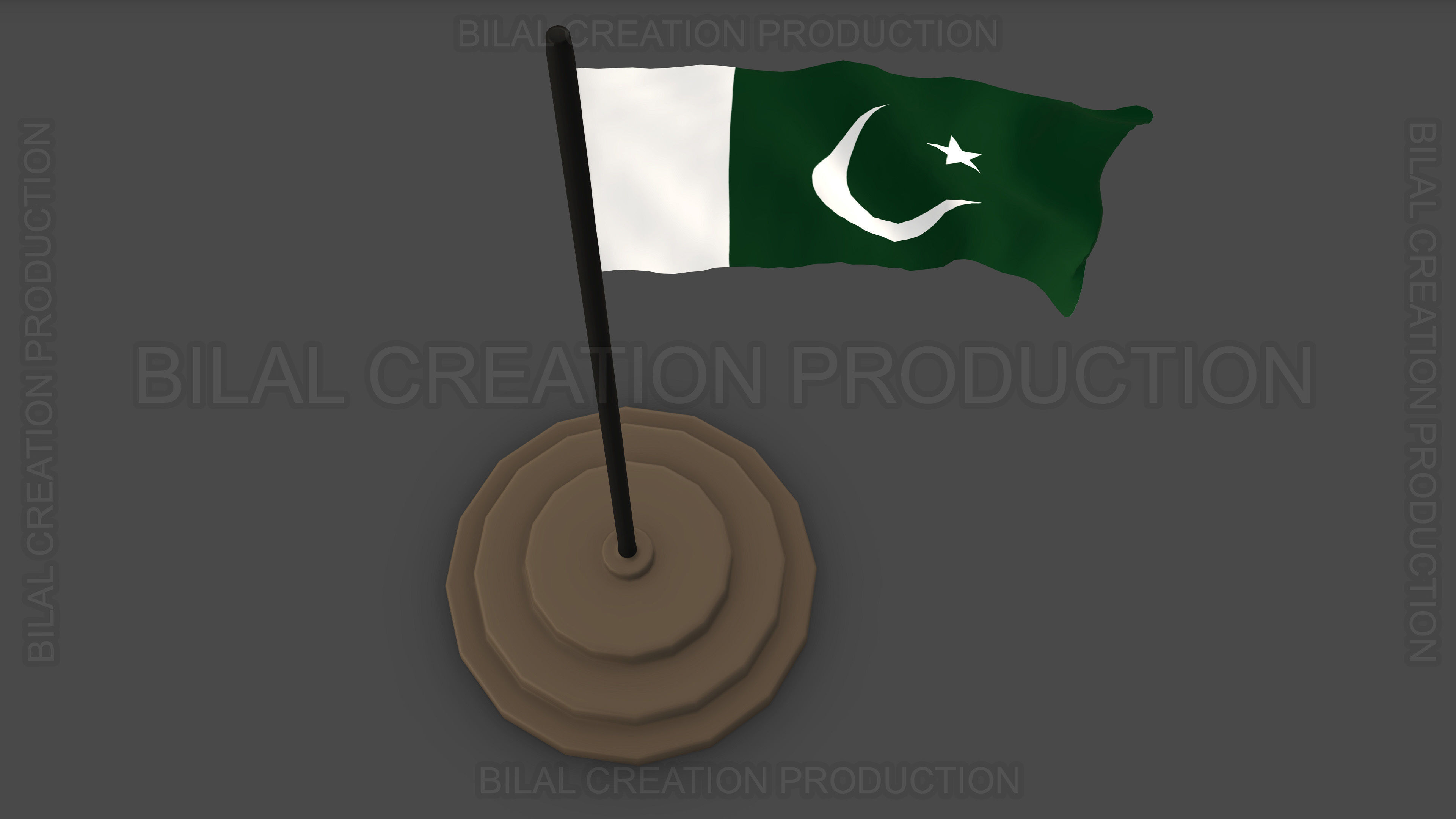 3D model Animated Pakistan Flag FREE VR / AR / low-poly | CGTrader