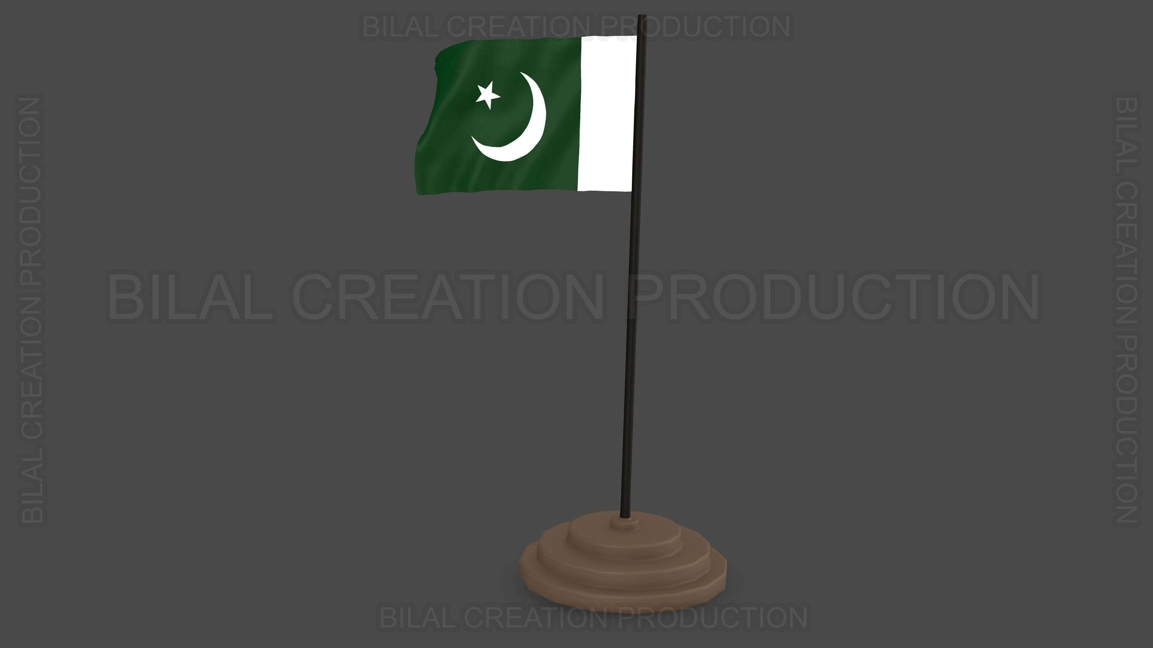 3D model Animated Pakistan Flag FREE VR / AR / low-poly | CGTrader