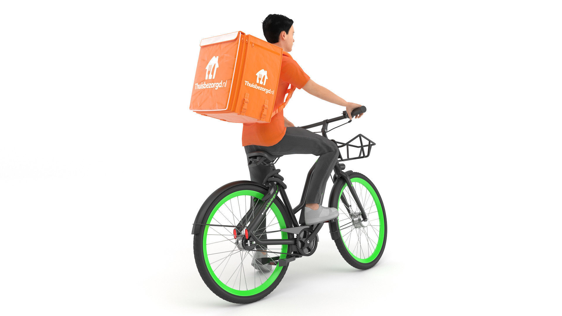 Food Delivery Biker 3D model | CGTrader