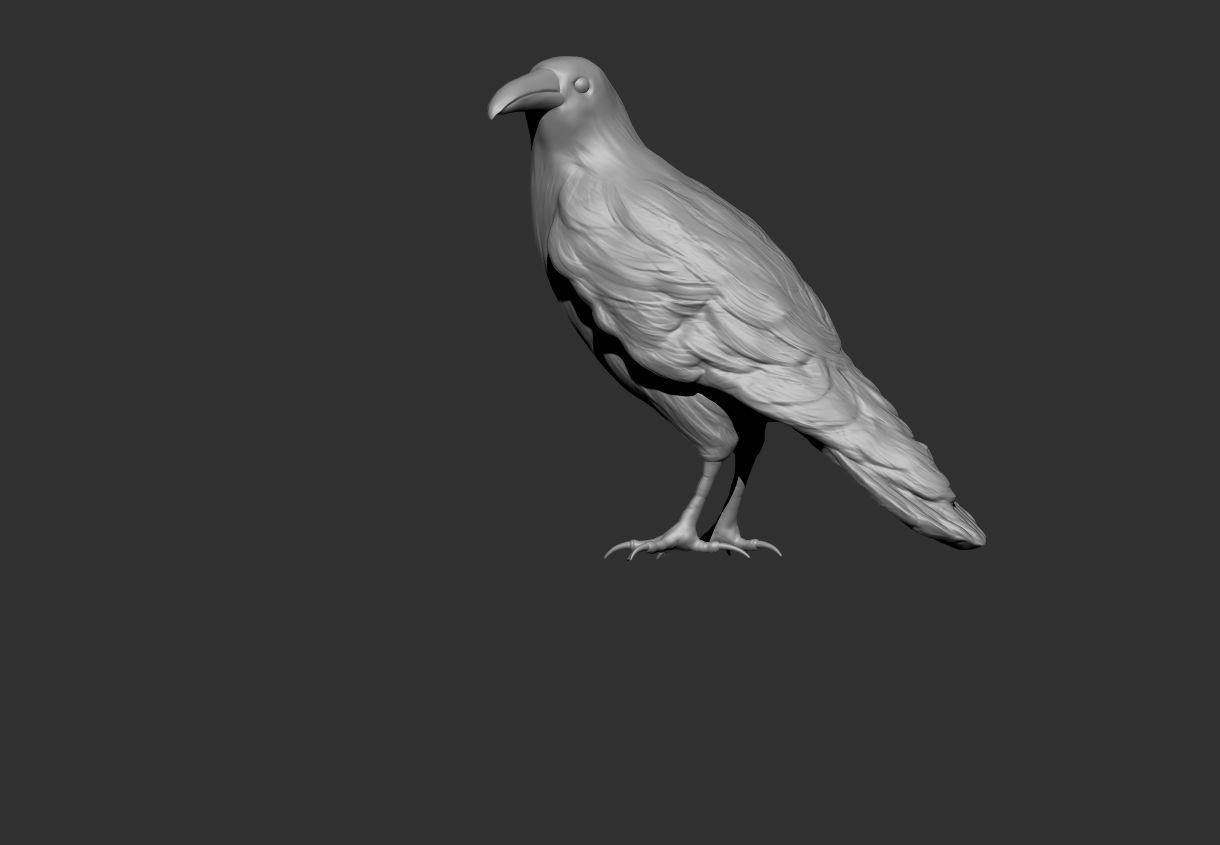 Raven Sculpture printable 3D model 3D printable | CGTrader