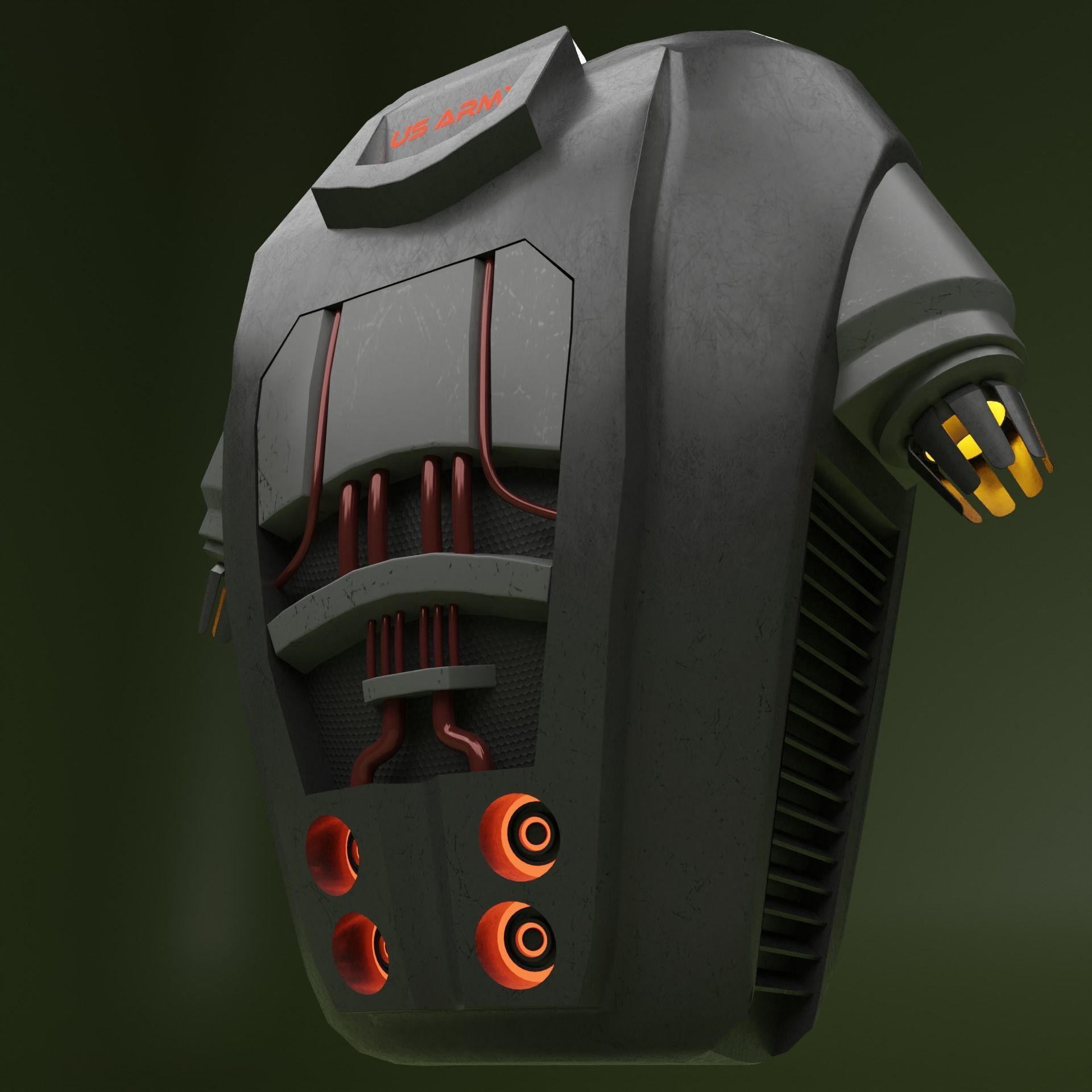 Sci-fi military jetpack 3D model | CGTrader