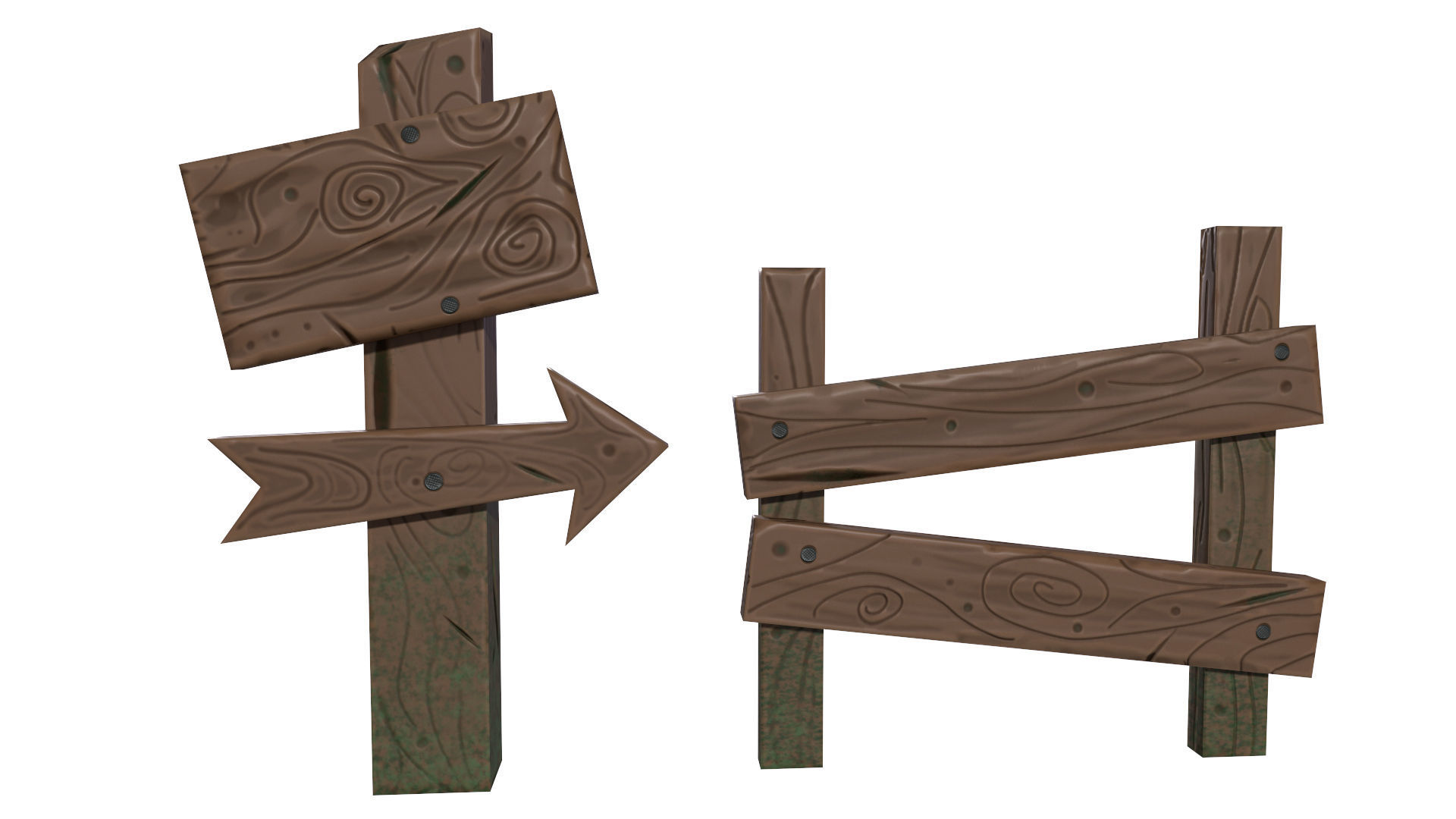 3D model Set of pointers and fences VR / AR / low-poly | CGTrader