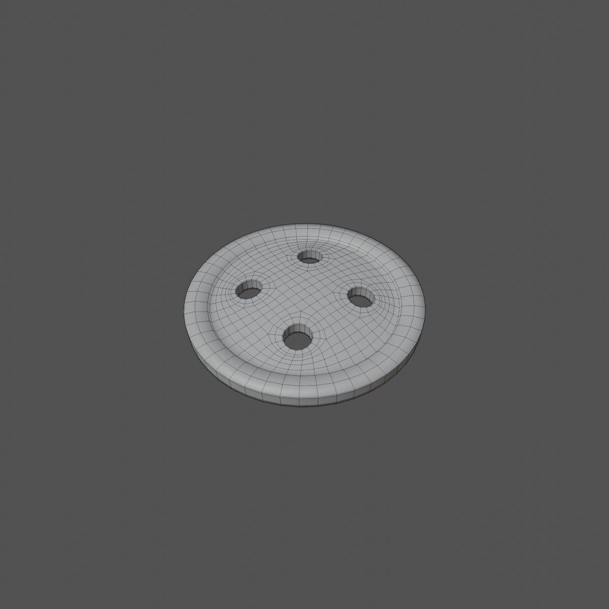 Button Red Textile 3D model | CGTrader