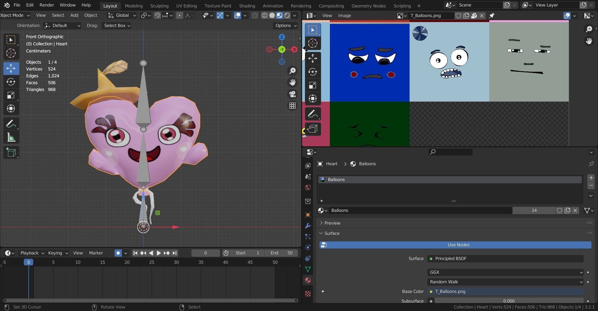 Hyper-Casual Funny characters balloon pack cartoon style free VR / AR ...