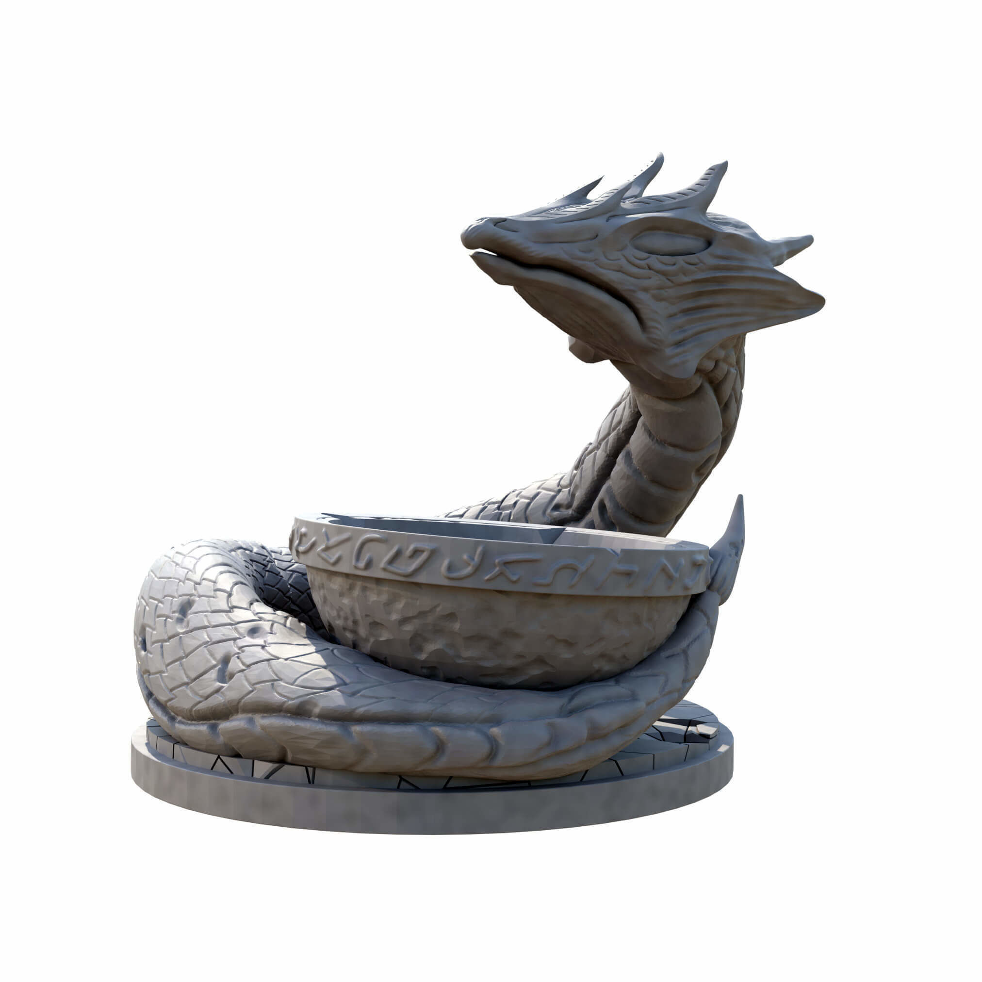 Sea Serpent Water Fountains and Statues Fantasy Terrain 3D model 3D ...