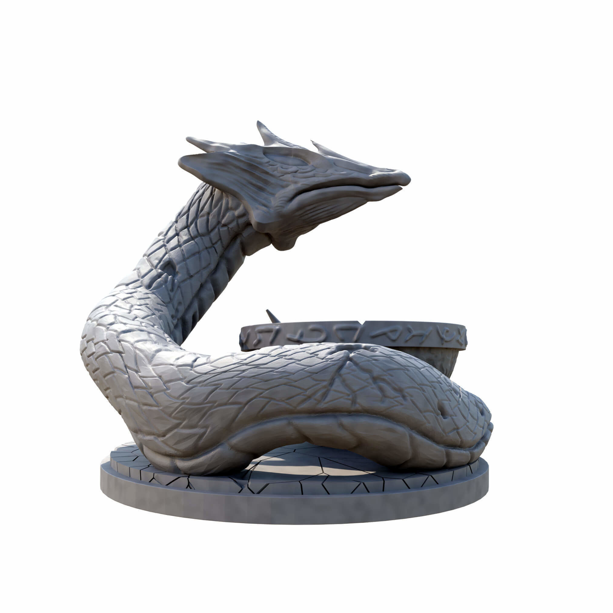Sea Serpent Water Fountains and Statues Fantasy Terrain 3D model 3D ...
