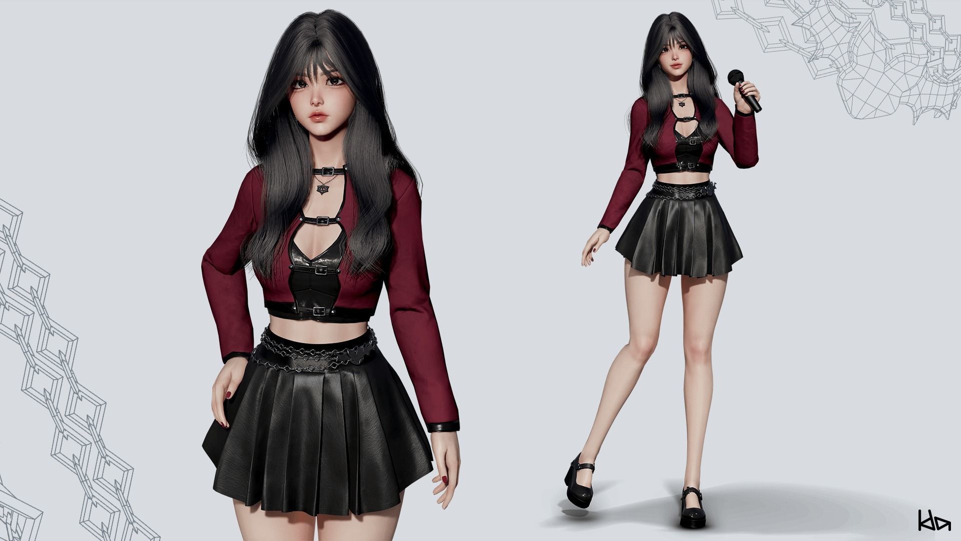 3D model K-POP SERIES Mina - Game Ready VR / AR / low-poly | CGTrader
