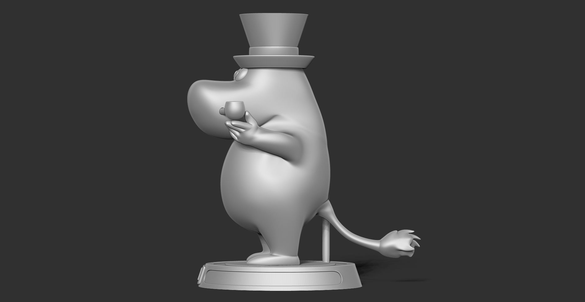 Moominpappa moomin statue 3D model 3D printable | CGTrader