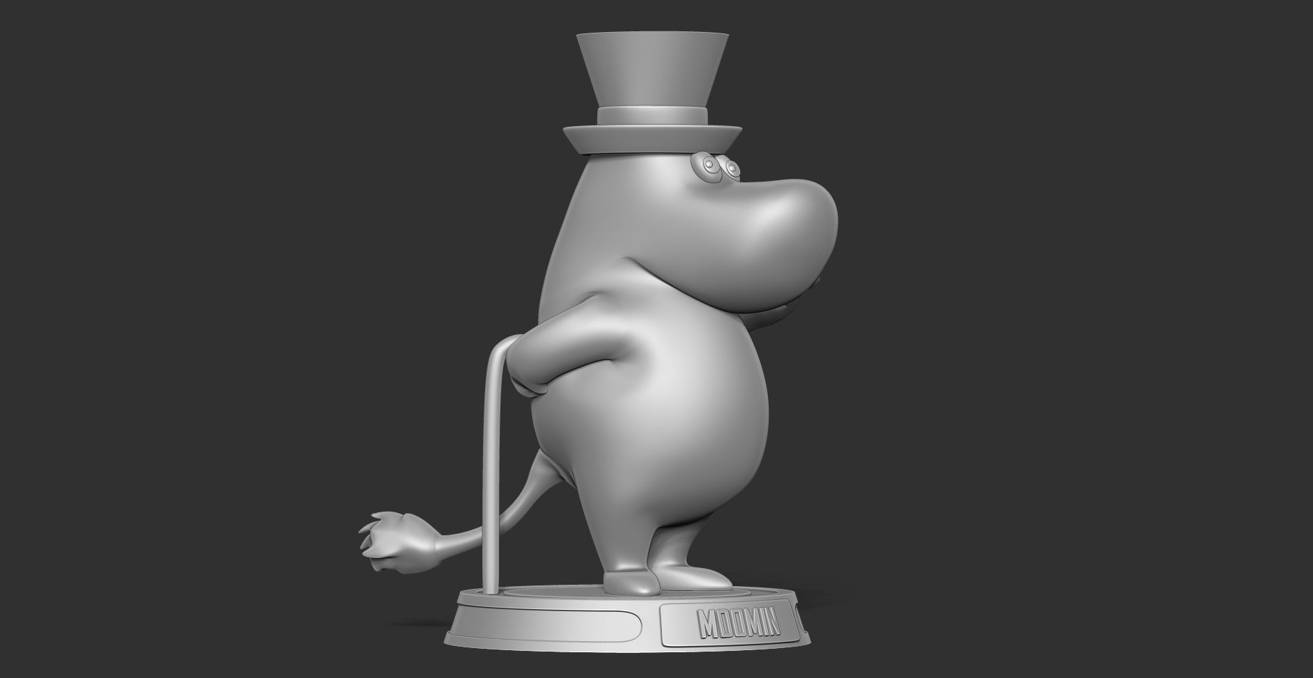 Moominpappa moomin statue 3D model 3D printable | CGTrader