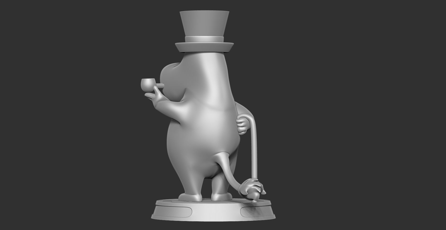 Moominpappa moomin statue 3D model 3D printable | CGTrader