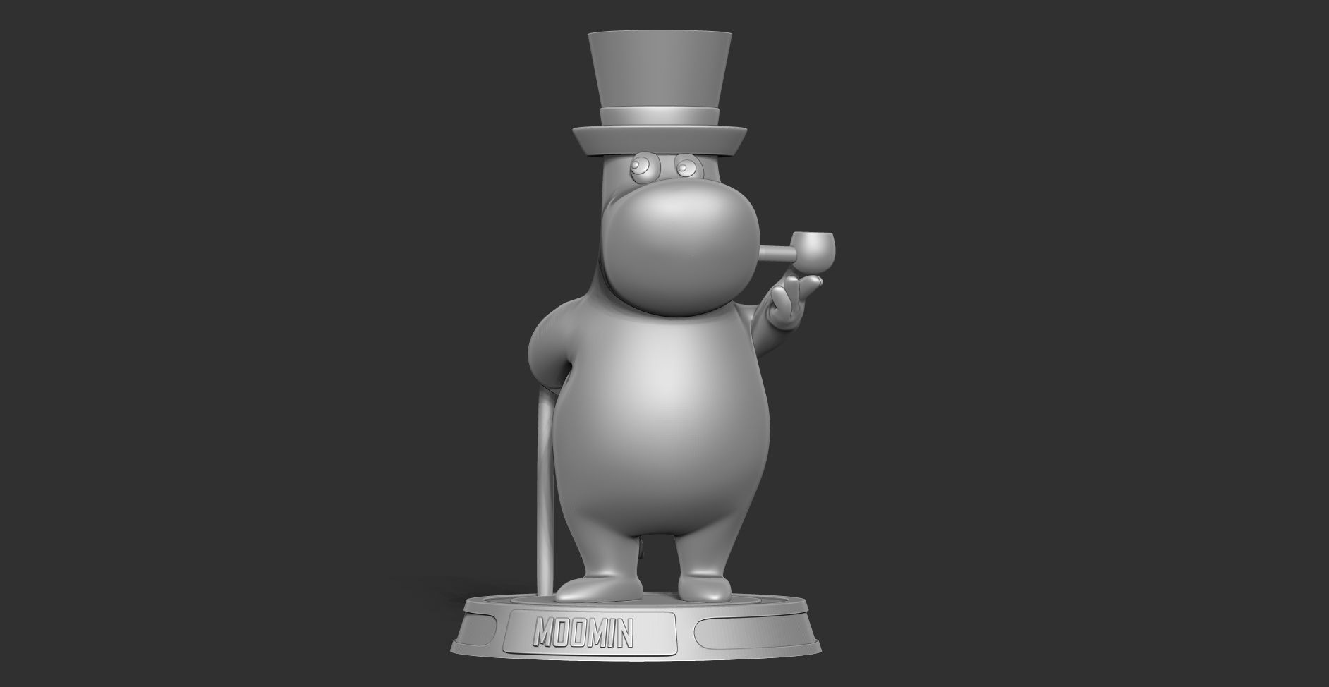 Moominpappa moomin statue 3D model 3D printable | CGTrader