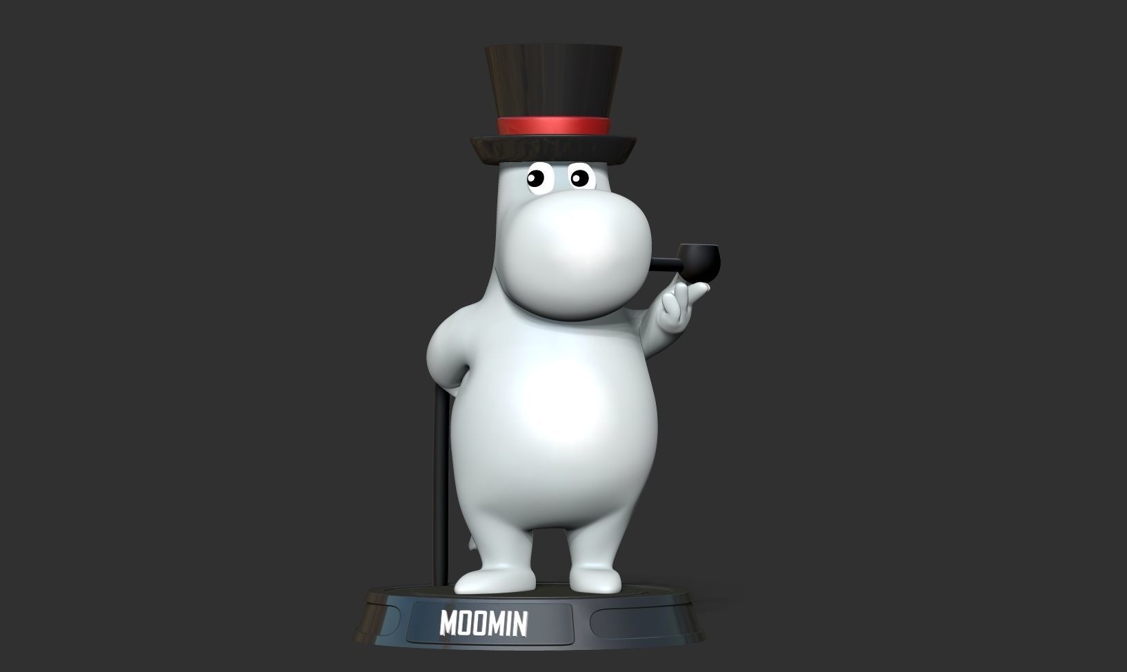 Moominpappa moomin statue 3D model 3D printable | CGTrader