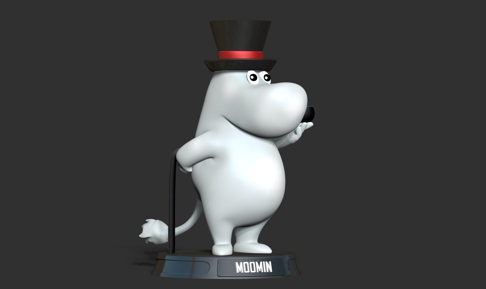 Moominpappa moomin statue 3D model 3D printable | CGTrader