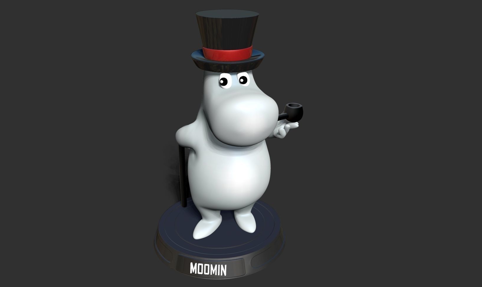 Moominpappa moomin statue 3D model 3D printable | CGTrader