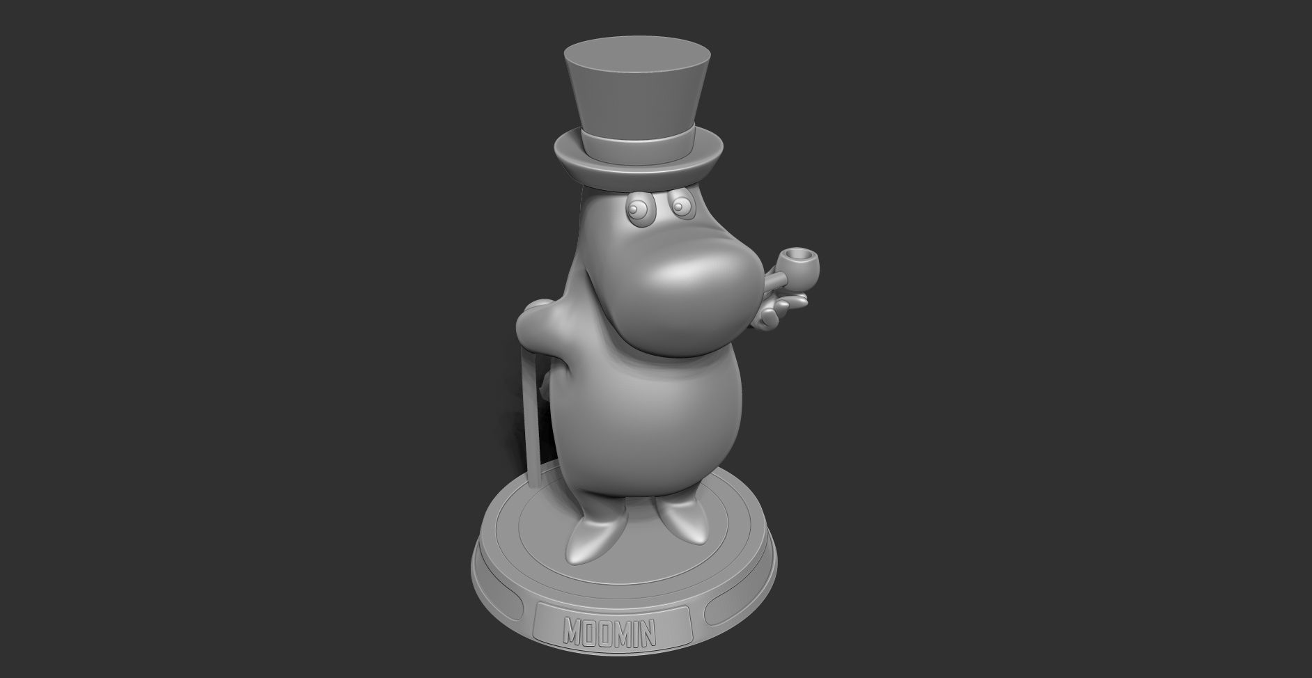 Moominpappa moomin statue 3D model 3D printable | CGTrader