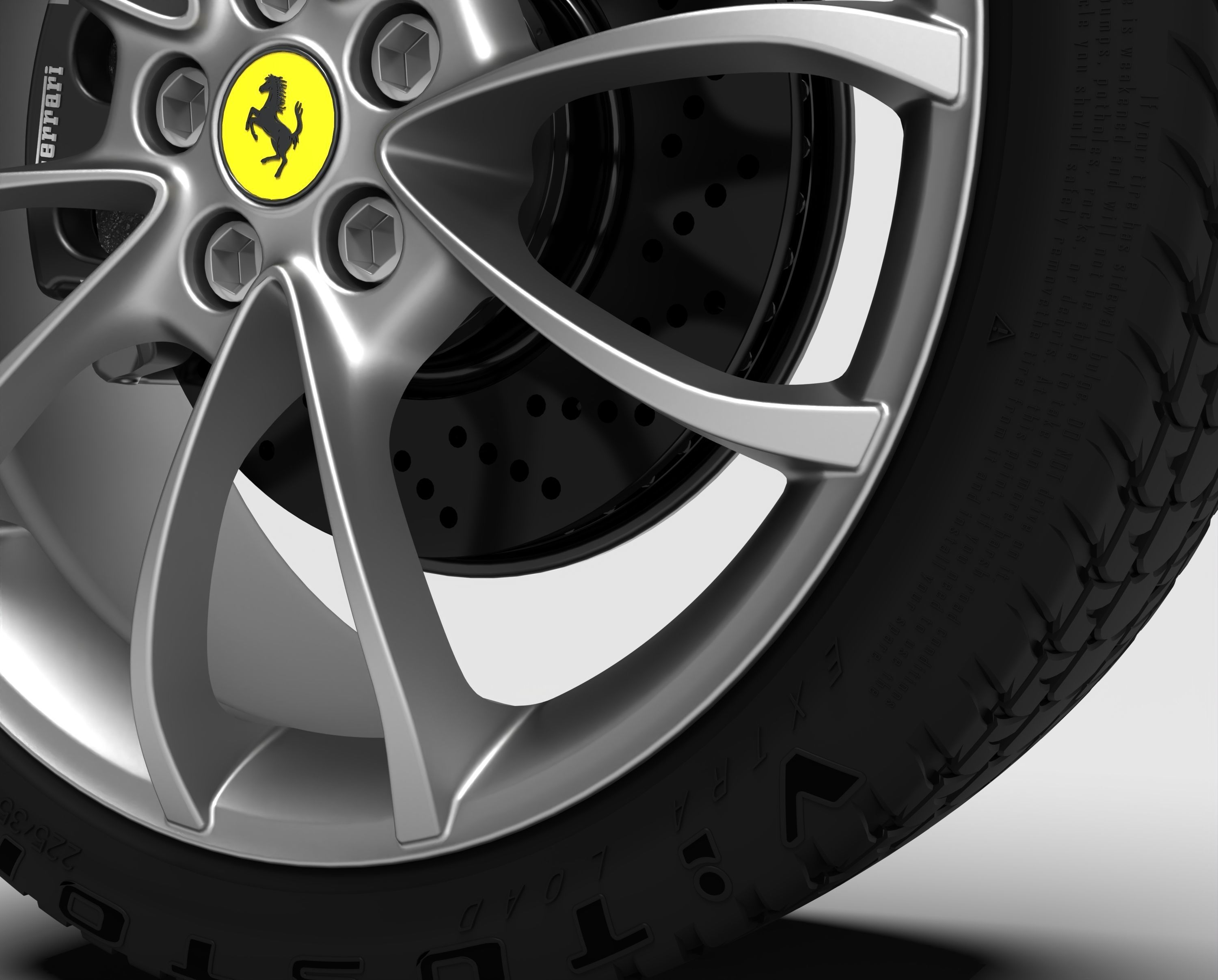 Original Ferrari F430 rim wheel front 7-5 x 19 BBS design 3D model ...