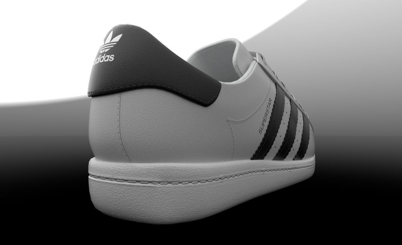 Adidas Superstar shoes 3D model | CGTrader