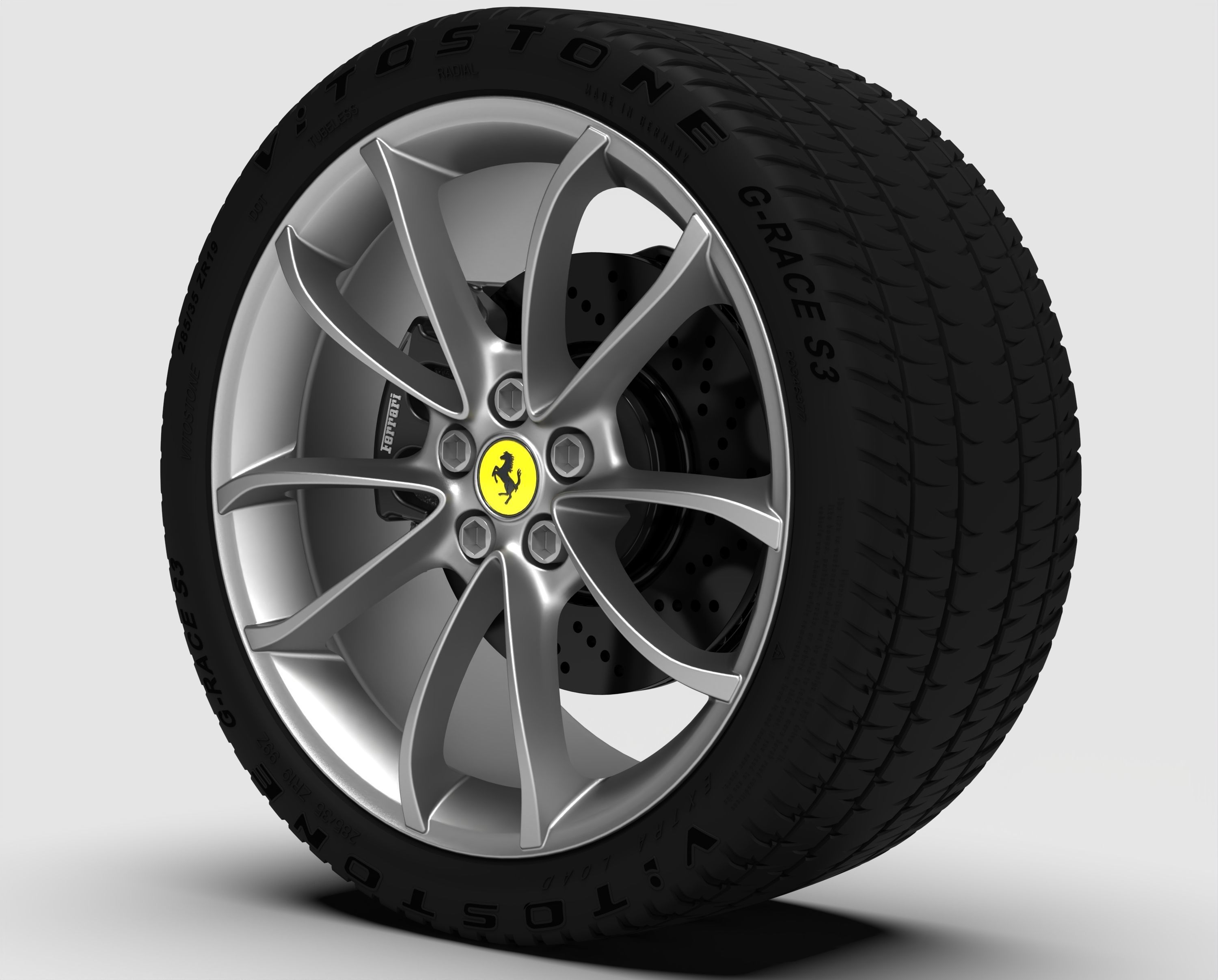 Original Ferrari F430 rim wheel rear 10 x 19 BBS design 3D model | CGTrader