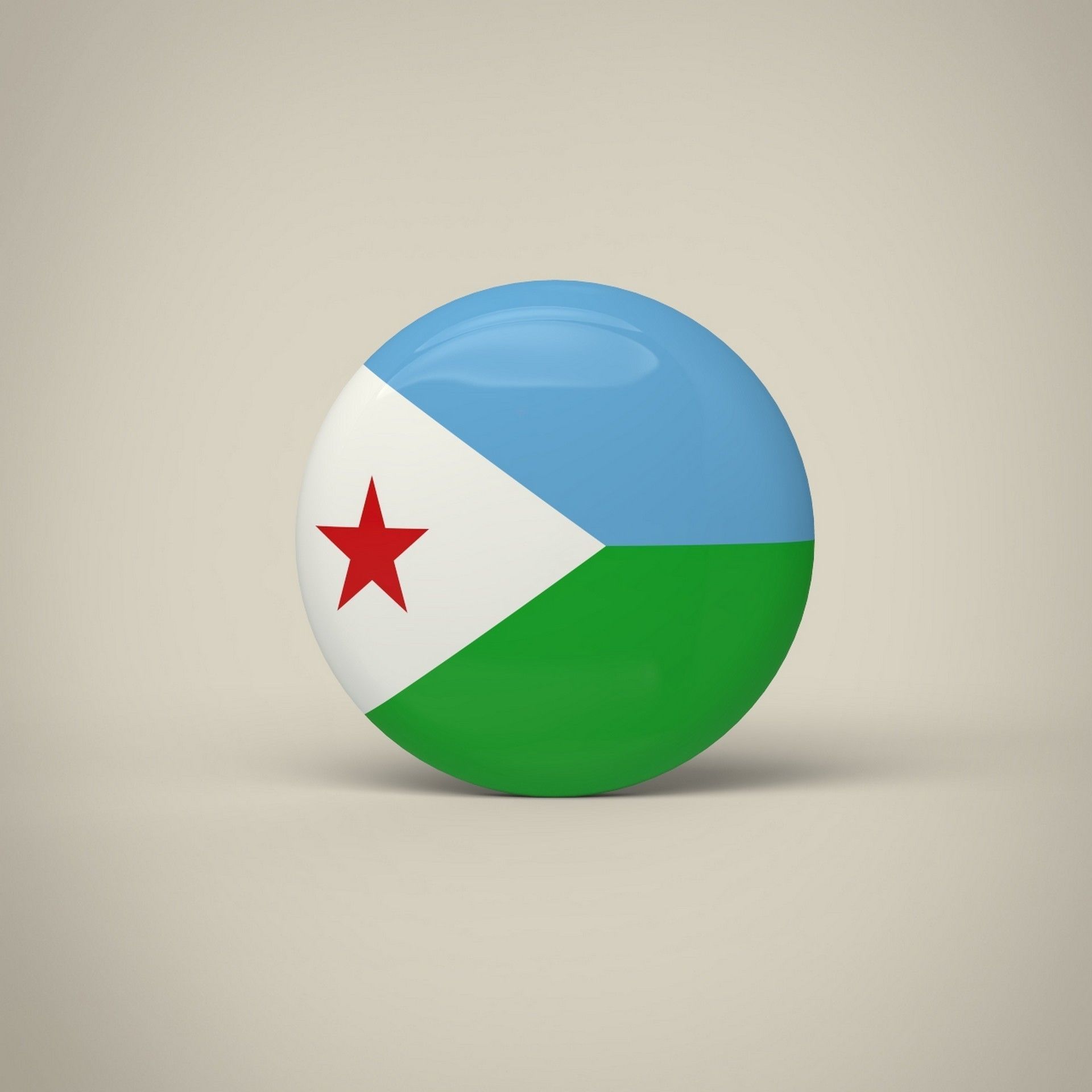 3D model Djibouti Badge VR / AR / low-poly | CGTrader