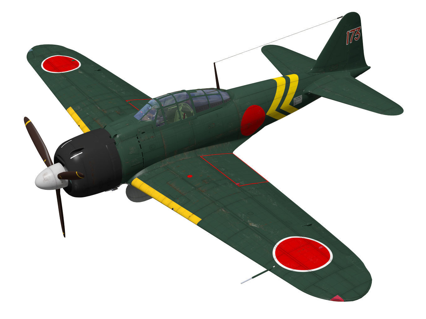 A6M3 Zero fighter Type 22 3D model | CGTrader