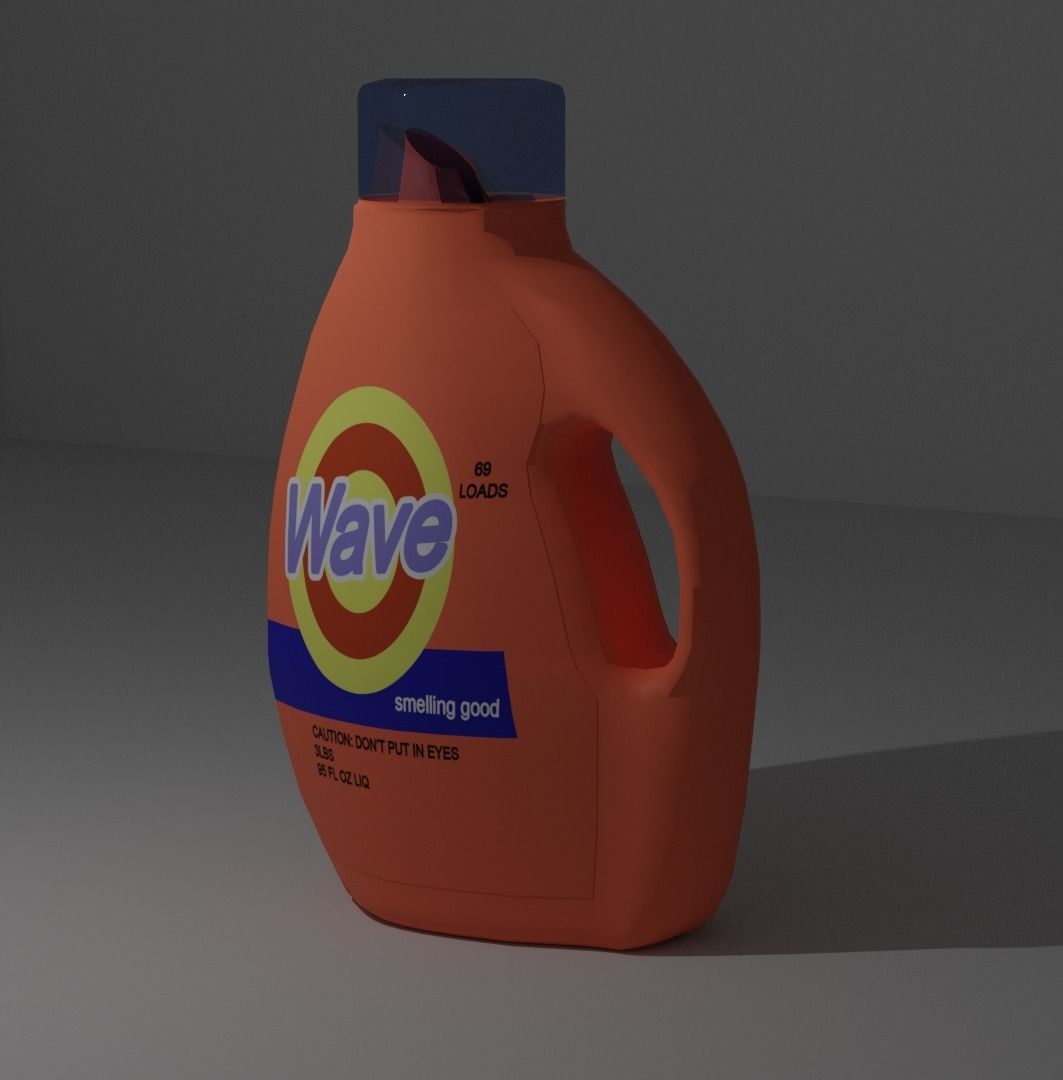 Detergent low poly 3d model wave laundry 3D model | CGTrader
