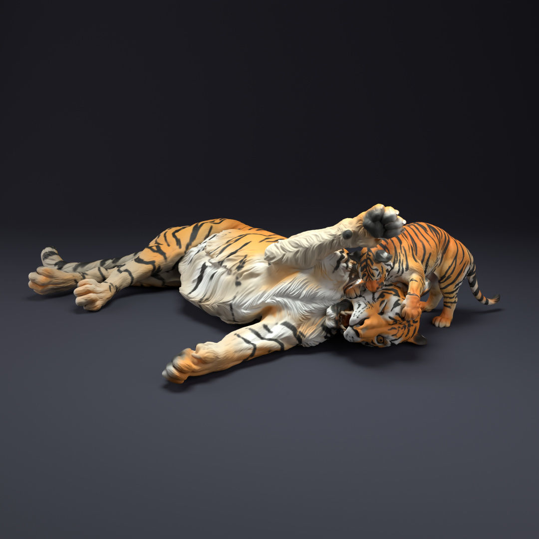 Bengal Tiger and Cub for 3D Printing 3D model 3D printable | CGTrader