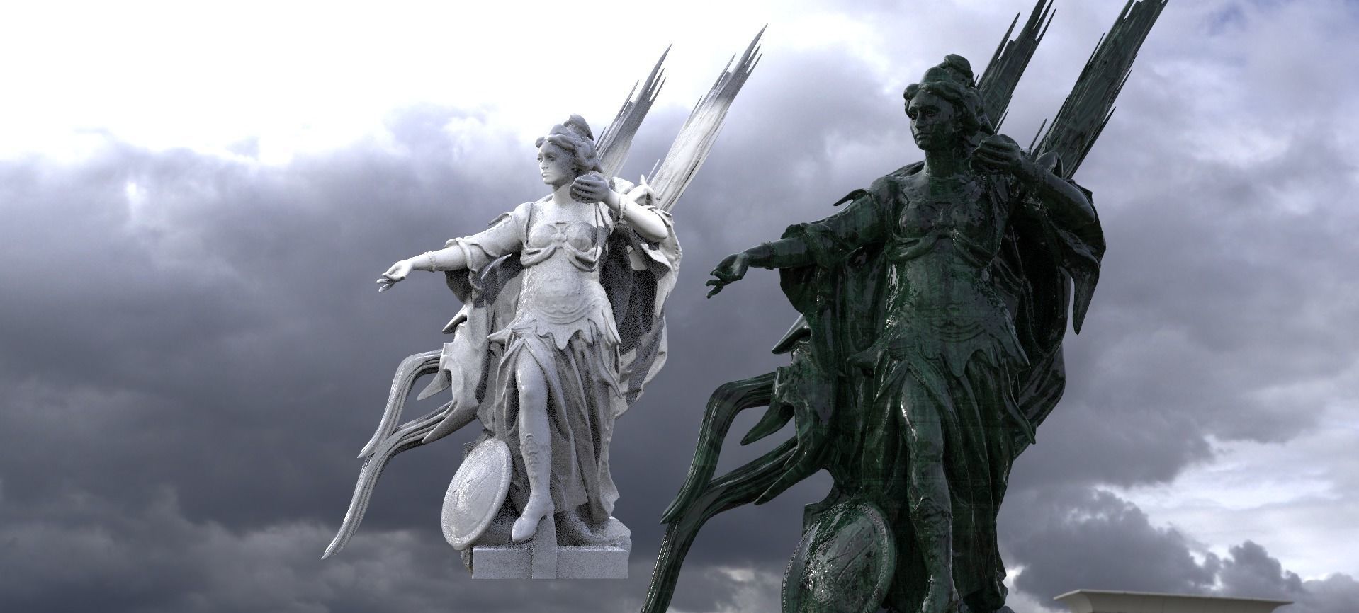 Athena Wise Goddess Stylised abstract statue 3D model | CGTrader