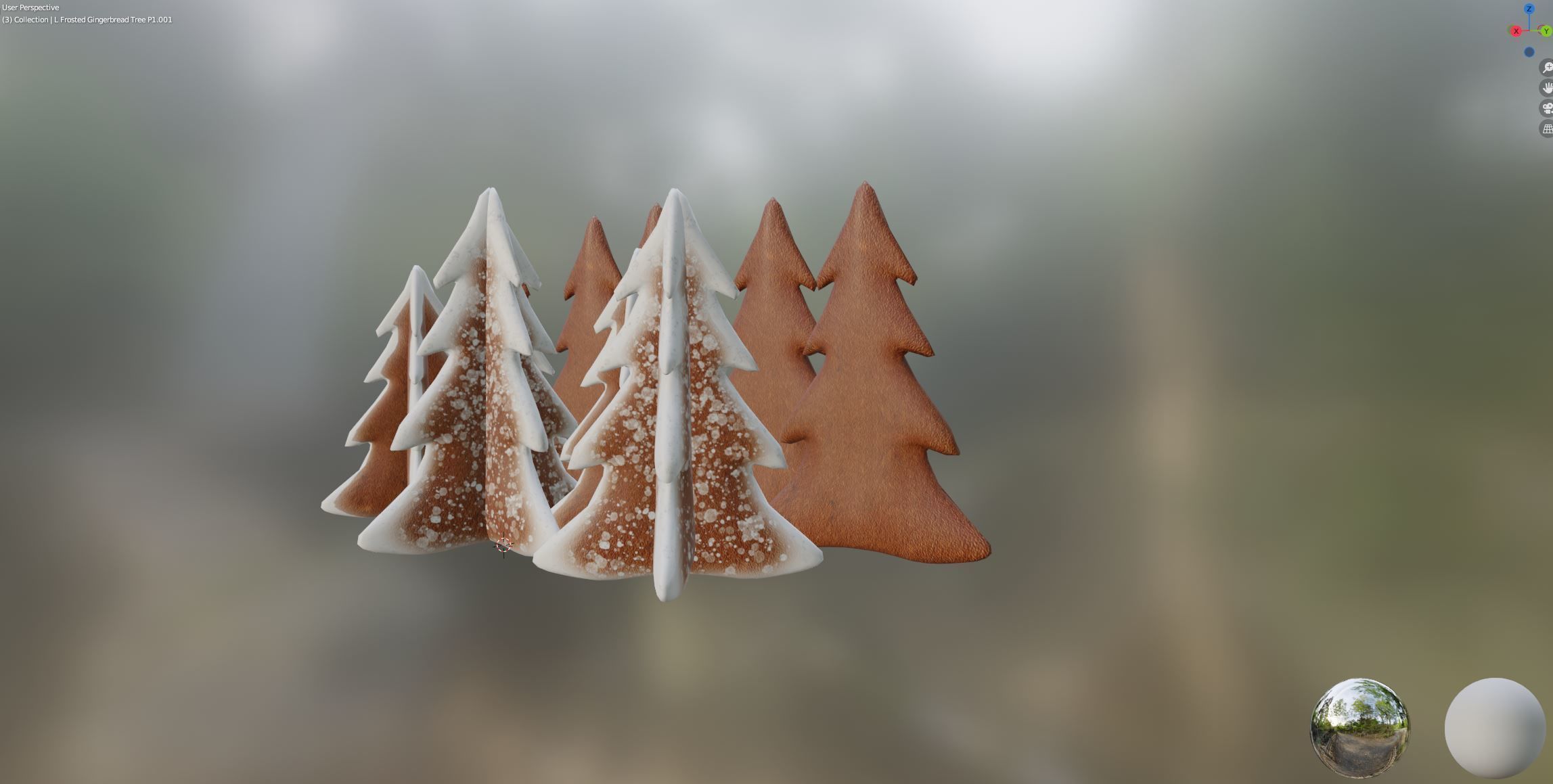 3D model Gingerbread Trees VR / AR / low-poly | CGTrader