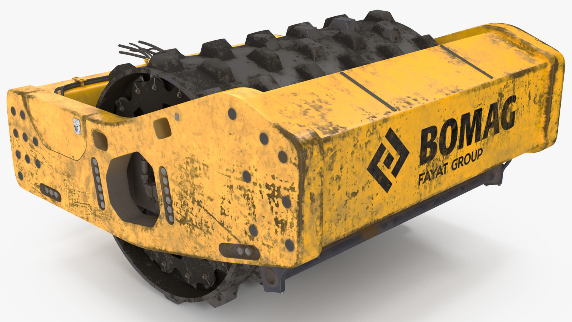 BOMAG Soil Roller Barrel 3D model | CGTrader