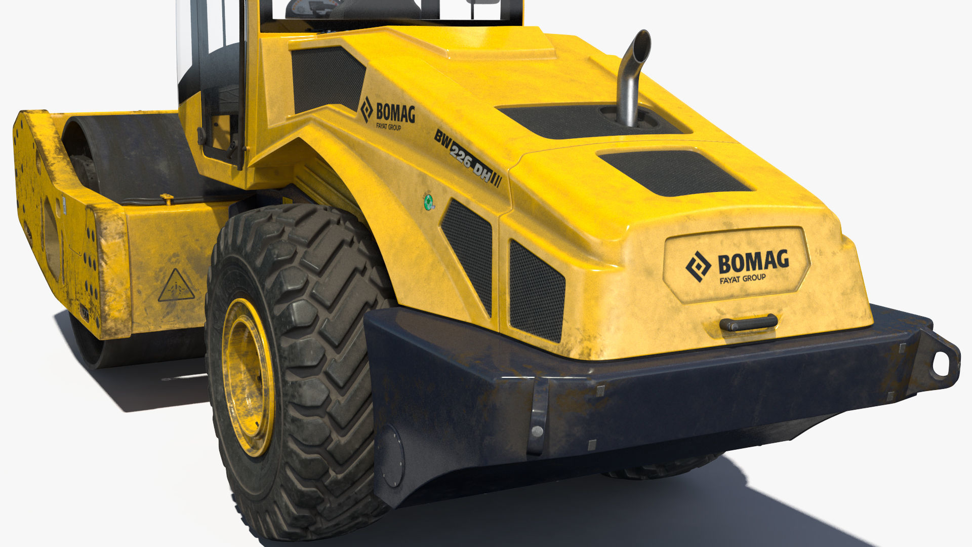 BOMAG BW226 DH5 Single Drum Compactor Dirty 3D model | CGTrader