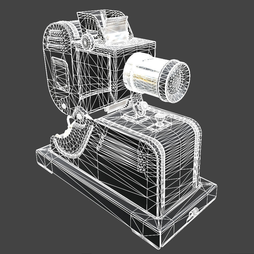 3D model Vintage Diafilm Slide Projector FGK-49 low poly PBR Unreal ...